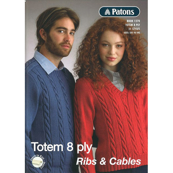 Patons Totem 8 Ply Ribs & Cables - Pattern Books - Nundle Woollen Mill
